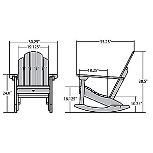 highwood Classic Westport Adirondack Rocking Chair, One Size, Nantucket Blue