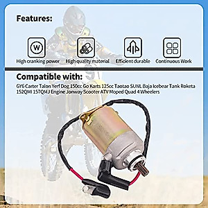 MOTOYUN Starter Motor Compatible with GY6 125CC 150CC ATV Scooter Moped ATV Go Karts Quad 4 Wheelers Taotao Baja