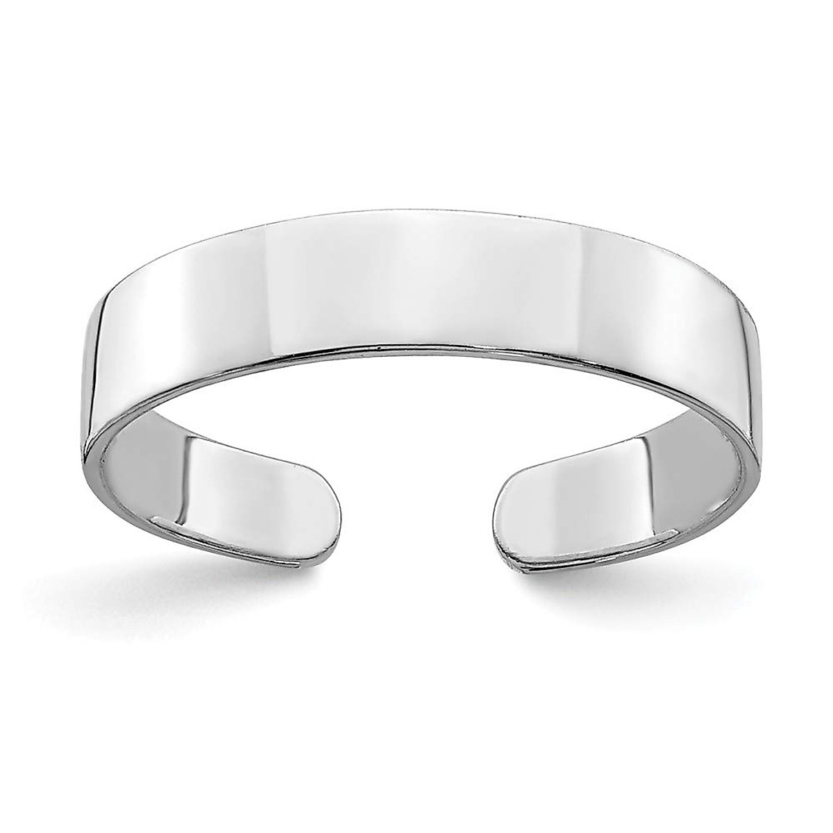 Solid 14k White Gold Adjustable Toe Ring Adjustable