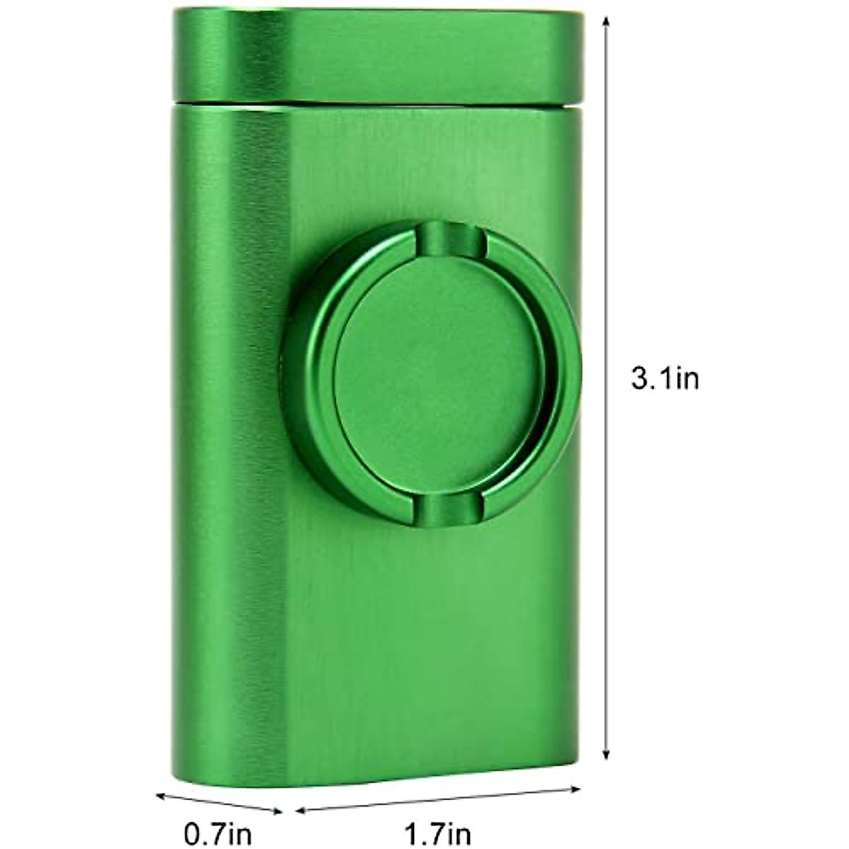 ITIZE Portable Removable Container Box, Large Capacity Storage Box with Magnetic Lid and Mini Grinder, Best Combination(Green)