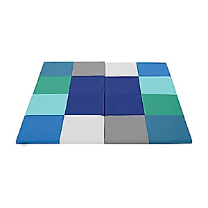ECR4Kids SoftZone Square Dance Activity Mat, Folding Playmat, Contemporary