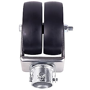 YEOPGYEON Trailer Jack Wheel with Pin - 6" Dual Wheel Jack Caster Wheel Capacity 2000lbs fits Any Jack Better Soft Ground Roll Trailer Parts