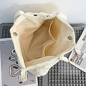 AWXZOM Corduroy Tote Bag tote bag for women corduroy Shoulder bag corduroy crossbody bag cute tote bags aesthetic bag (bear1)