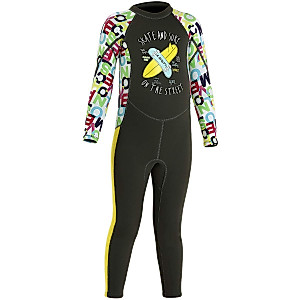 Little Kids Boys 2.5 mm Neoprene Long Sleeves Wetsuit Surfing Full Suits Full Body Neoprene Swimsuits Cartoon Thermal Diving Suits