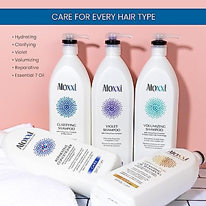 ALOXXI Clarifying Shampoo for Color Treated Hair - Removes Residue and Build-Up from Hard Water - Sulfate & Paraben Free Shampoo - Detox Shampoo for Deep Cleansing, 10.1 Fl Oz