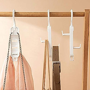 360 Degree Rotation Plastic Clothes Hanger Organizer Double-sided BedRoom Scarf Hook