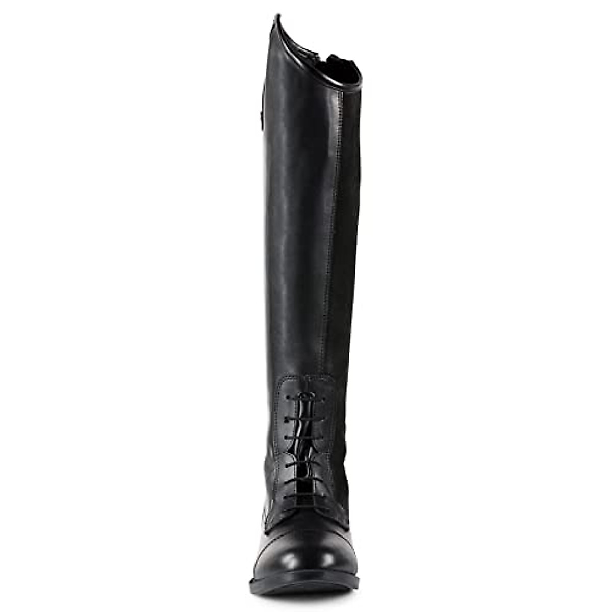 HORZE Women’s Rover Tall, Synthetic Leather, All-Weather, Water-Resistant, Comfortable Classic British Horse Riding Field Boots with Laces and Rear Zipper - Black 7.5 Medium