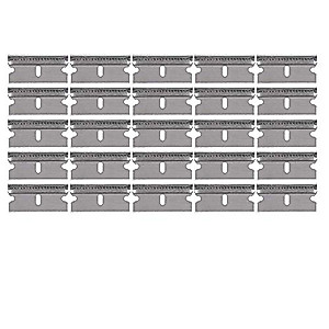 Replacement Razor Blade Scraper Blades (25 Blades) - #9 .009" 1.5"w- Compatible with Werxrite RetraGuard Scrapers & Other Tools