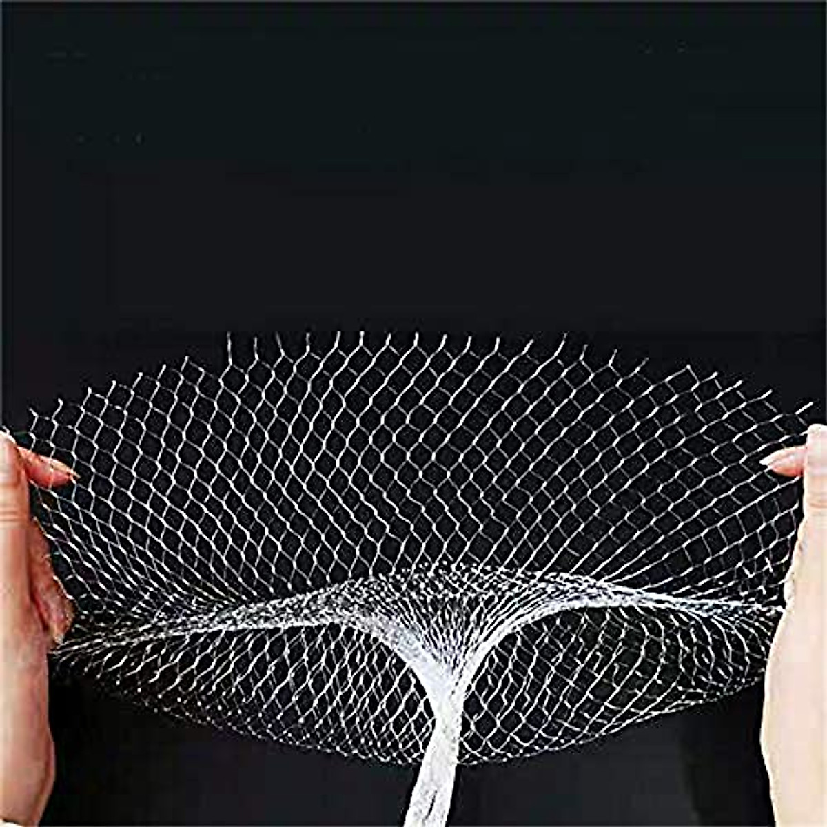 100pz 24in Plastic Mesh Produce Bags Reusable Nylon Net Bag Grocery Washable Mesh Net Produce Net Storage Toys Fruits Vegetables Collection Clear Seafood Bags (White)
