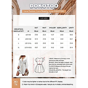 Dokotoo Spring Dresses for Womens 2023 V Neck Lace Trim Black Dresses for Women Puff Long Sleeve Hawaiian Dresses Tassel Belt Elegant Causal midi Dresses for Women Wedding Guest Medium
