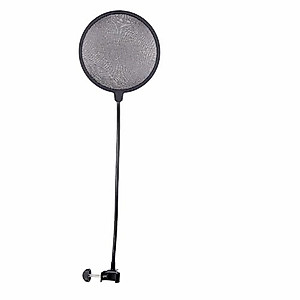 Rok-It Single Layer Microphone Pop Filter with C-Clamp to Fit Most Microphone Stands; (RI-POPFILTER)