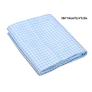 Zerodis Baby Swaddle Wrap Sash, Cotton Maternity Bowknot Newborn Infant Blanket for Photo Shot Stretch Wrap Swaddle Blanket Receiving Blanket (Light Blue Plaid)