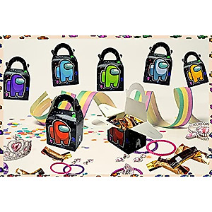 12Pack Paper Treat Boxes,Ags Birthday Party Gift Boxes Ags Themed Gable Boxes, Candy Gift Bag,Boy Girls Birthday Party Supplies Children's Birthday Party Snack Boxes…