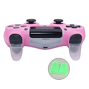 ROTOMOON Glitter Silicone Controller Skins for PS4 with 8 Thumb Grips, Sweat-Proof Anti-Slip Controller Cover Skin Protector Compatible with PlayStation 4 Slim/Pro Controller…