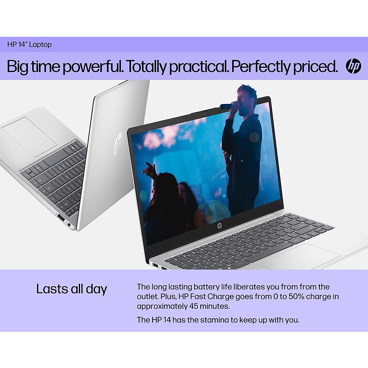 HP 2023 14 inch FHD Laptop, Anti-Glare IPS Display, 13th Gen Intel i7-1355U Processor, 16GB RAM 512GB PCIe SSD, Backlit Keyboard, True Vision HD Webcam, WiFi 6, Bluetooth, Windows 11 Home, Silver