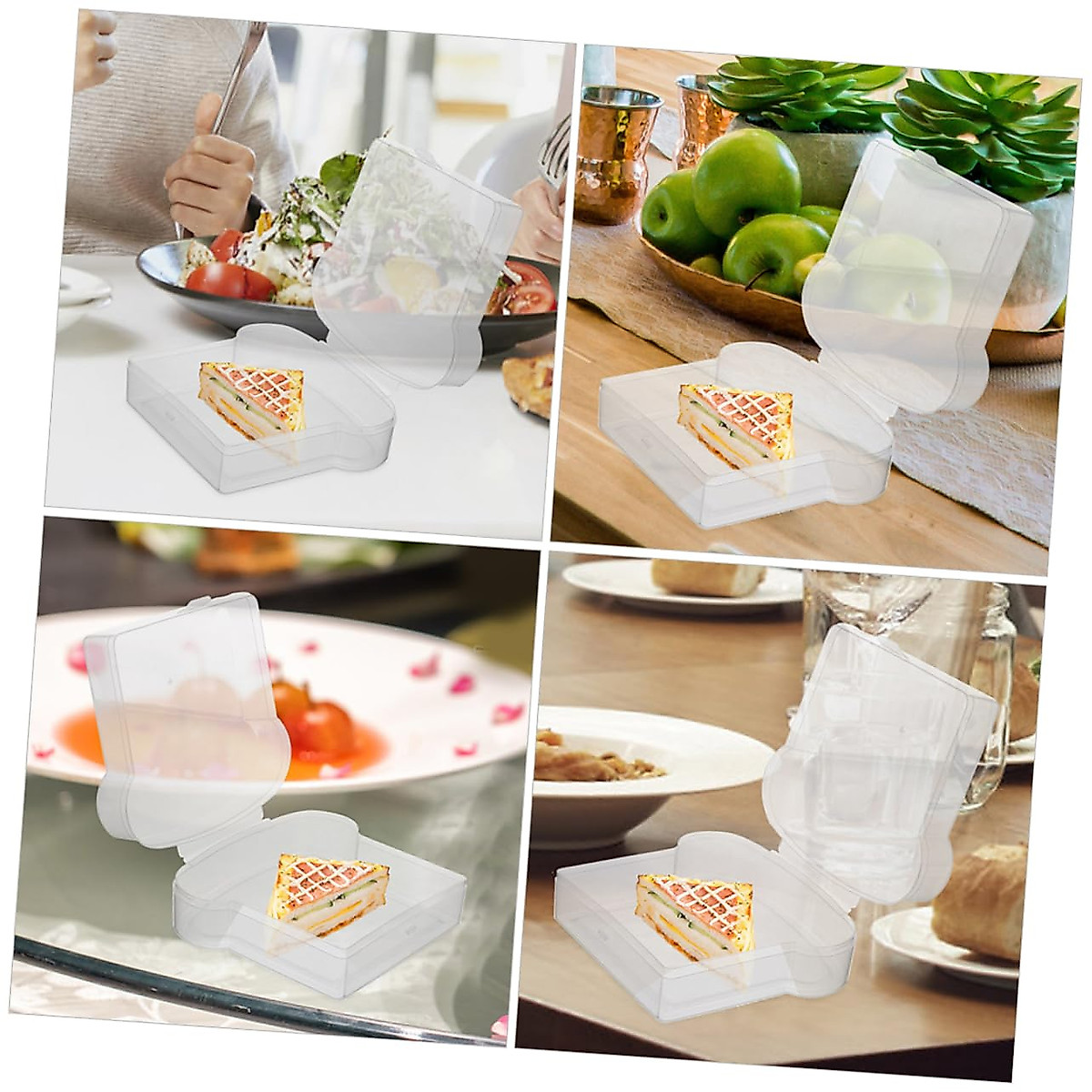 PRETYZOOM Small Containers for Food Sandwich Holder Airtight Bread Storage Box Sandwich Case for Homemade Bread Preservation