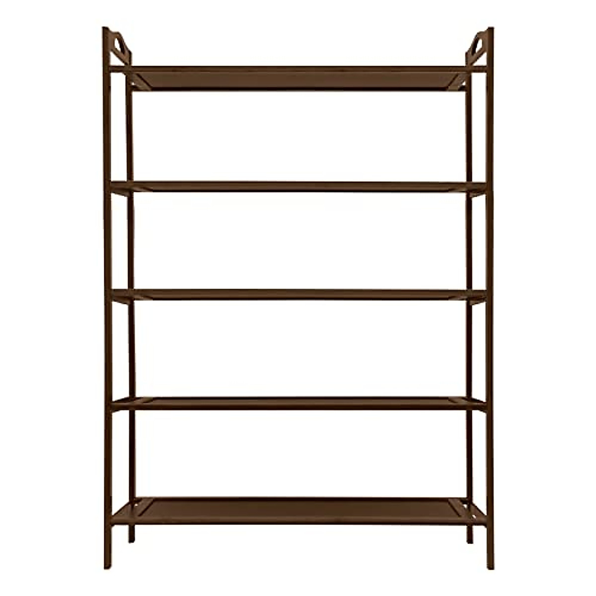 Gdrasuya10 5-Tier Bamboo Shoe Rack for Entryway, Stackable Shoes Rack Organizer Free Standing Shoe Shelf Storage Organizer for Hallway Closet Bedroom Living Room, Dark Brown