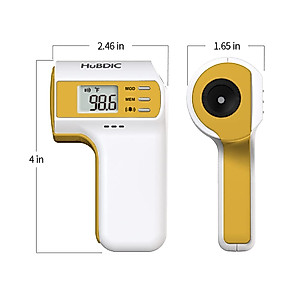 Medical Grade Infrared Non-Contact Forehead Thermometer, Digital Infrared Thermometer for Adults and Kids, Touchless Baby Thermometer, LCD Display and Memory Function (Yellow)