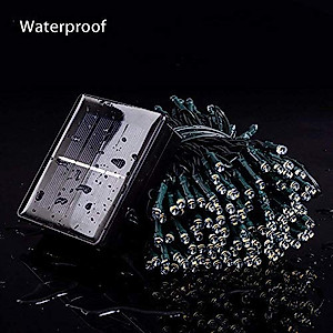 UCTEK Solar String Lights, 200 LED 72ft LED String Lights Waterproof, 8 Modes Fairy Garden Decorative Lighting for Indoor Outdoor Home Garden Patio Halloween Party Xmas Trees and Holiday Multicolor