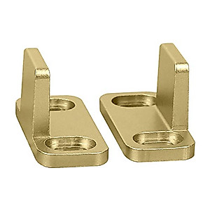 National Hardware N700-113 Interior Sliding Barn Door Hardware Double Floor Guide, 1 3/4 in, Brushed Gold