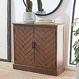 Safavieh Home Collection Peyton Brown 2-Door 2-Shelf Storage Buffet Sideboard Table (Fully Assembled)