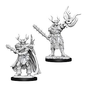 WizKids Pathfinder Deep Cuts Unpainted Miniatures: Wave 10: Male Half-Orc Druid