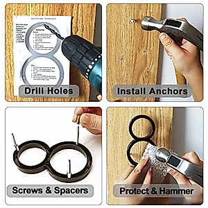 Floating House Numbers - 5 Inch Modern Address House Numbers With Nail Kit And Instructions Easy To Install High Gloss Black Number 2