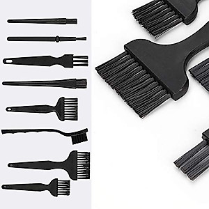 8pcs Mobile Phone Computer Brush, Safe Anti Static Brush Set Detailing Cleaning Tool for Mobile Phone Tablet PCB BGA Repair Work