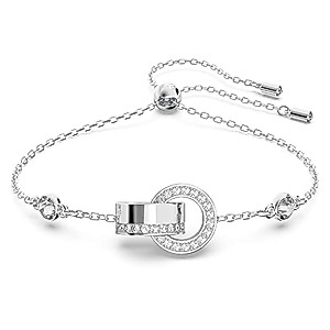 SWAROVSKI Hollow Bracelet, White, Rhodium Finish