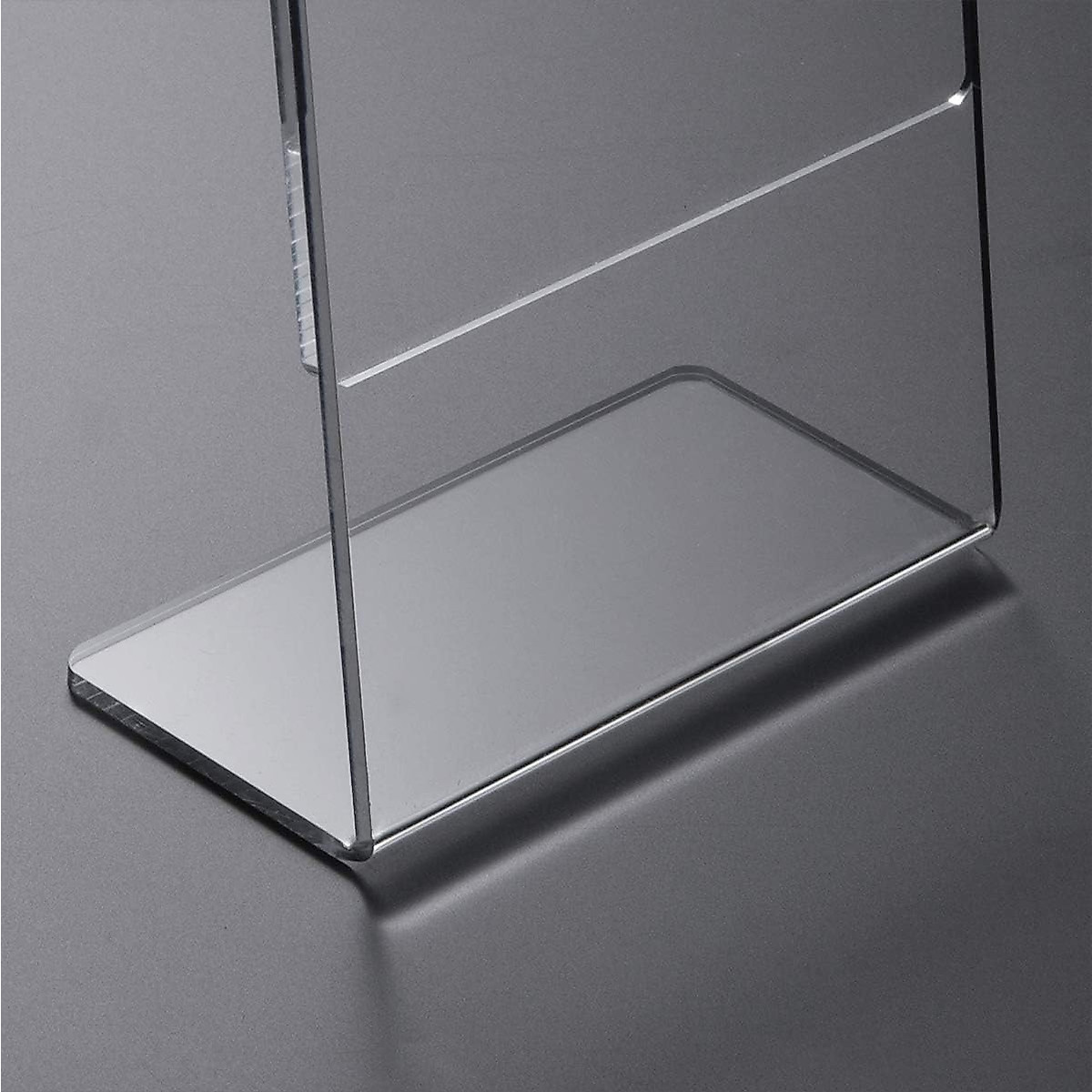 HIIMIEI Acrylic Slant Sign Holder 8.5x11 6 Pack, Plastic Table Menu Display Stand Holder, Plexi Single Ad Frame for Restaurants,Hotels,Stores