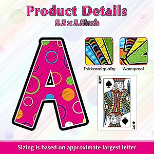 107 Pieces Bulletin Board Letters Chalkboard Letters Combo Alphabet Set Letters Number and Symbol Cutouts for Home Preschool Primary School Classroom Wall Decor, 5.51 x 5.51 Inches(Cartoon Style)