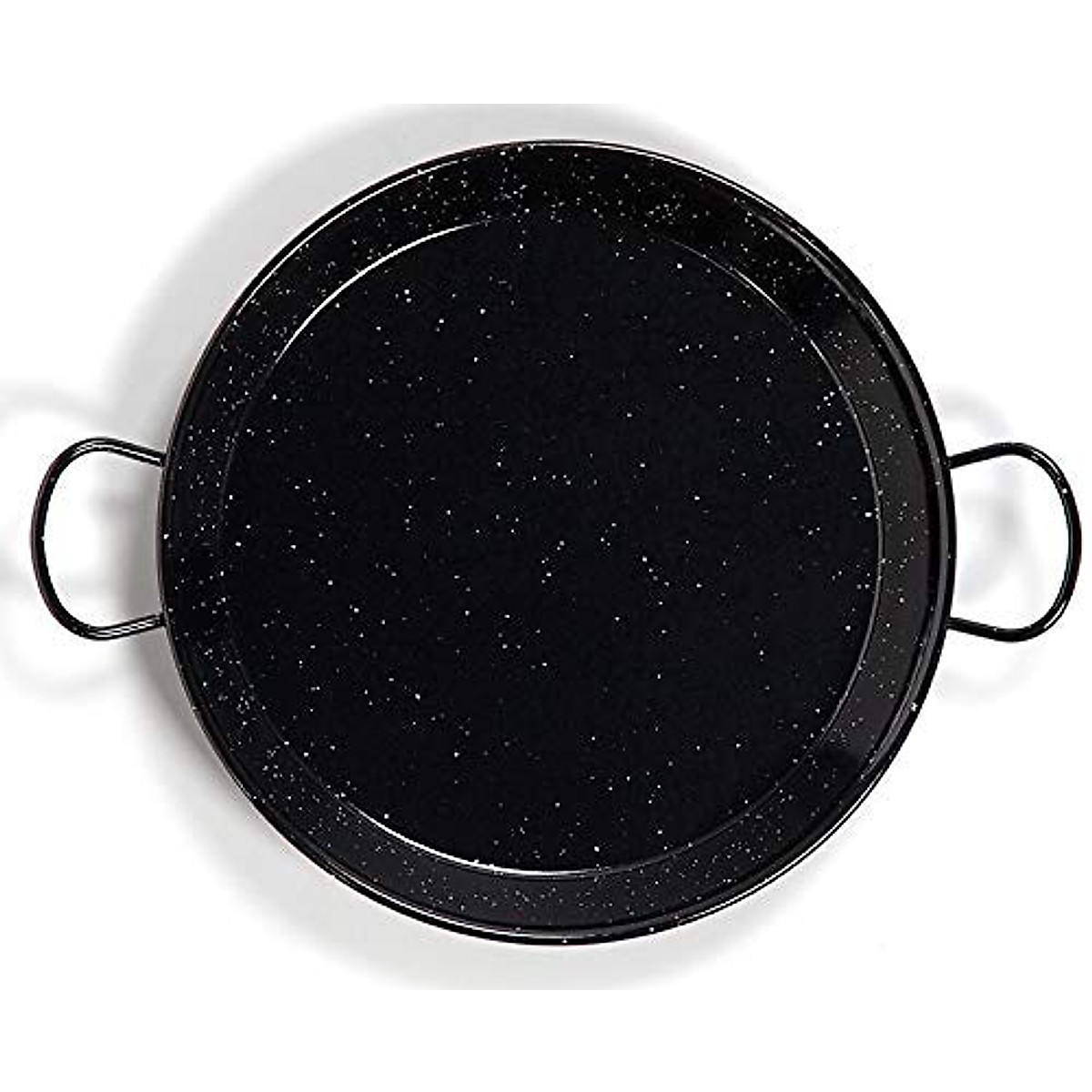 Vaello Campos Enamelled Steel Paella Pan, 38 cm, 38cm, Black