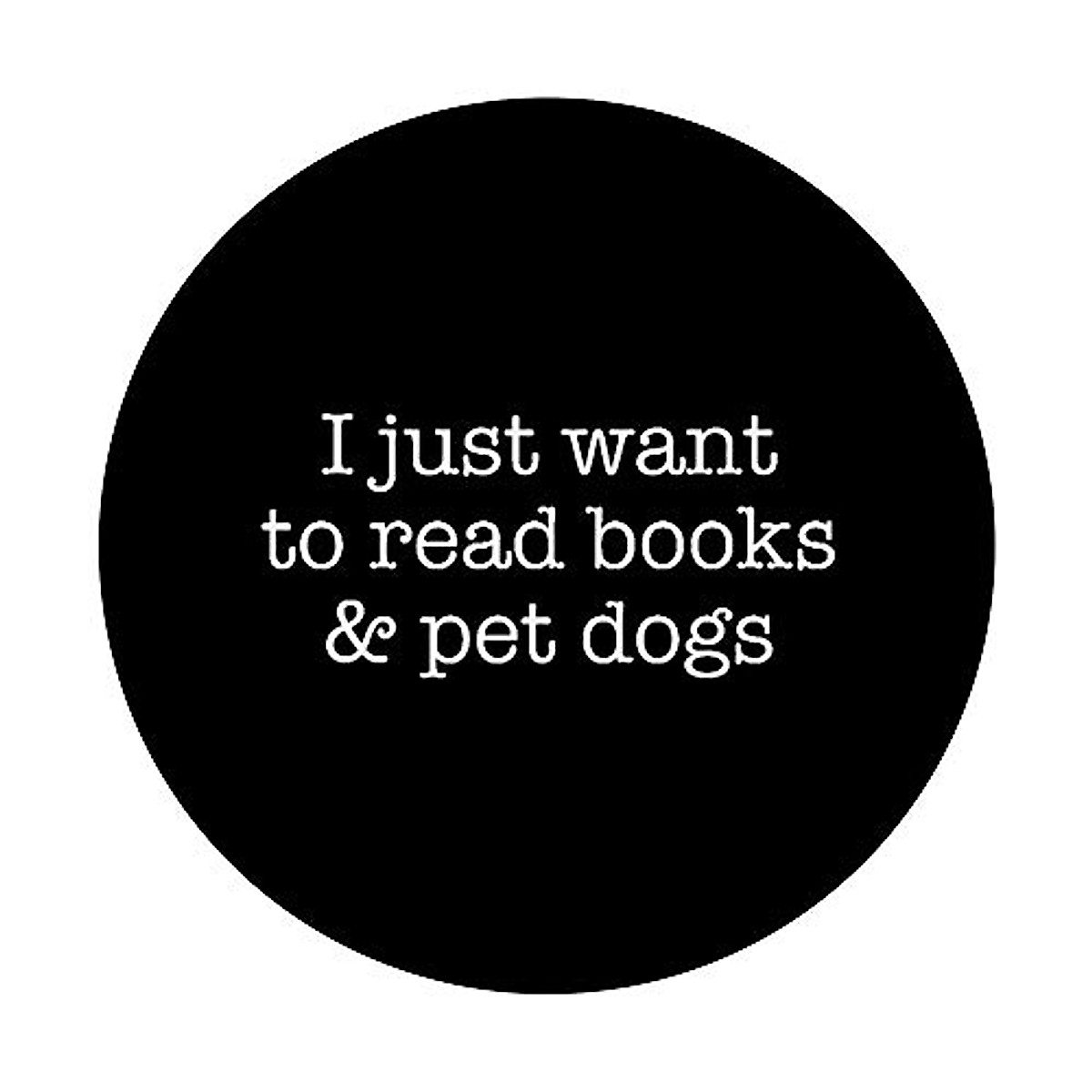 Pet Animal Lover Gift Bookworm Dog Books Reading PopSockets PopGrip: Swappable Grip for Phones & Tablets