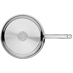 WMF Frying pan uncoated Ø 20cm Profi Made in Germany Pouring Rim Stainless Steel Handle Cromargan Stainless Steel Suitable for Induction Dishwasher-Safe
