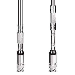 Bingfu 20-1300MHz Police Scanner Antenna 8 Section Telescopic BNC Male Ham Radio Antenna Handheld CB Radio Antenna Compatible with Uniden Bearcat Whistler Radio Scanner Cobra Midland Portable CB Radio