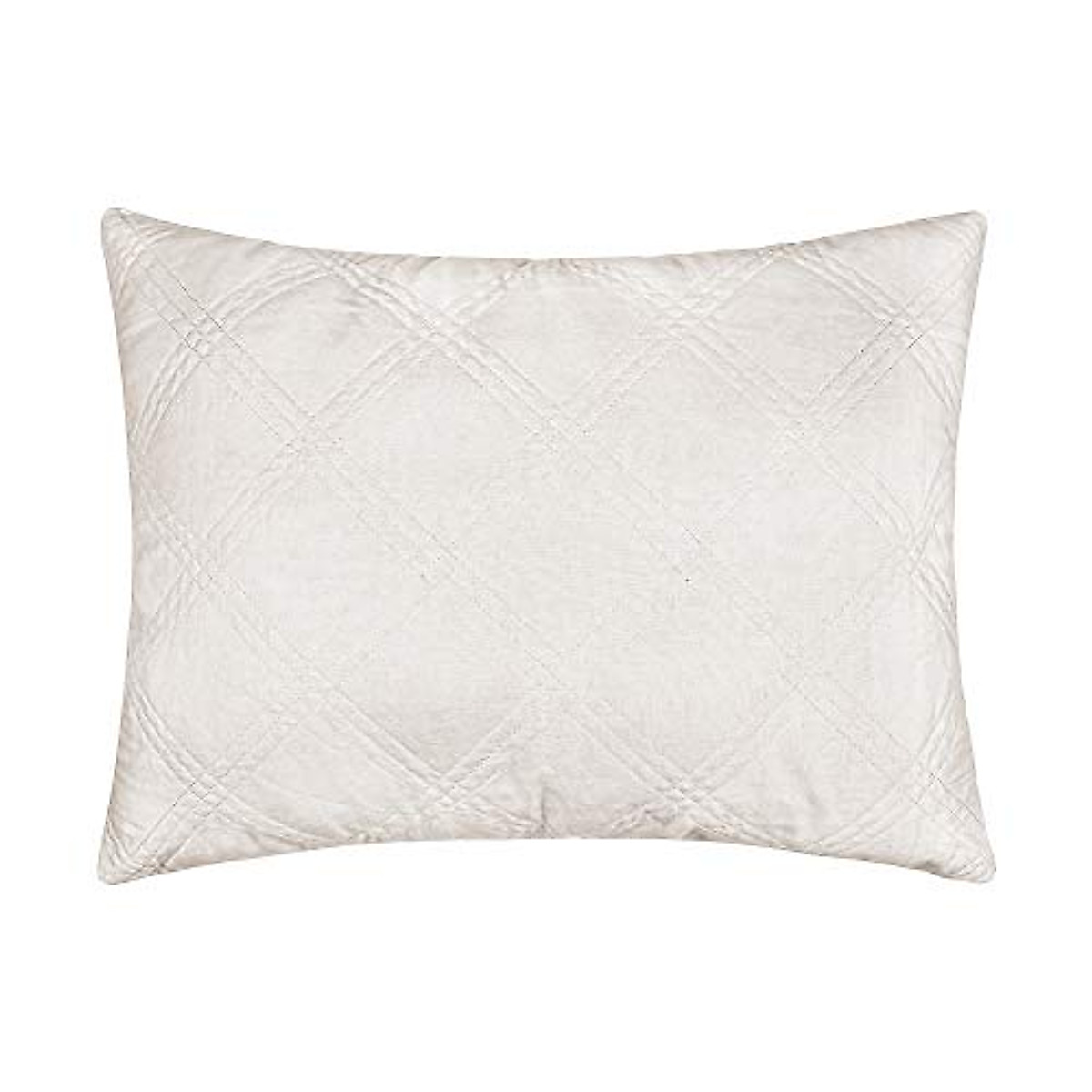Levtex Home - 100% Linen Front/100% Cotton Back - King Quilted Sham - Washed Linen - Cream - Sham Size (36 x 20in.)