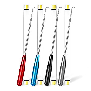 4PCS Fish Hook Remover Fishing Hook Remover, Fishing Hook Quick Removal Device Space Aluminum Magnetic Handle Fish Hook Removal Tool, Fish Hook Disconnect Device for Fishing, Hook Removal Tool Fishing