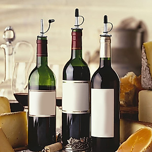 12 Pack Liquor Pourers Stainless Steel, Liquor Pour Spout with Stoppers, Speed Liquor Bottle Pourers, Olive Oil Spout Hygienic Safe, Fits most Classic Bottle's Lip up to 3/4"