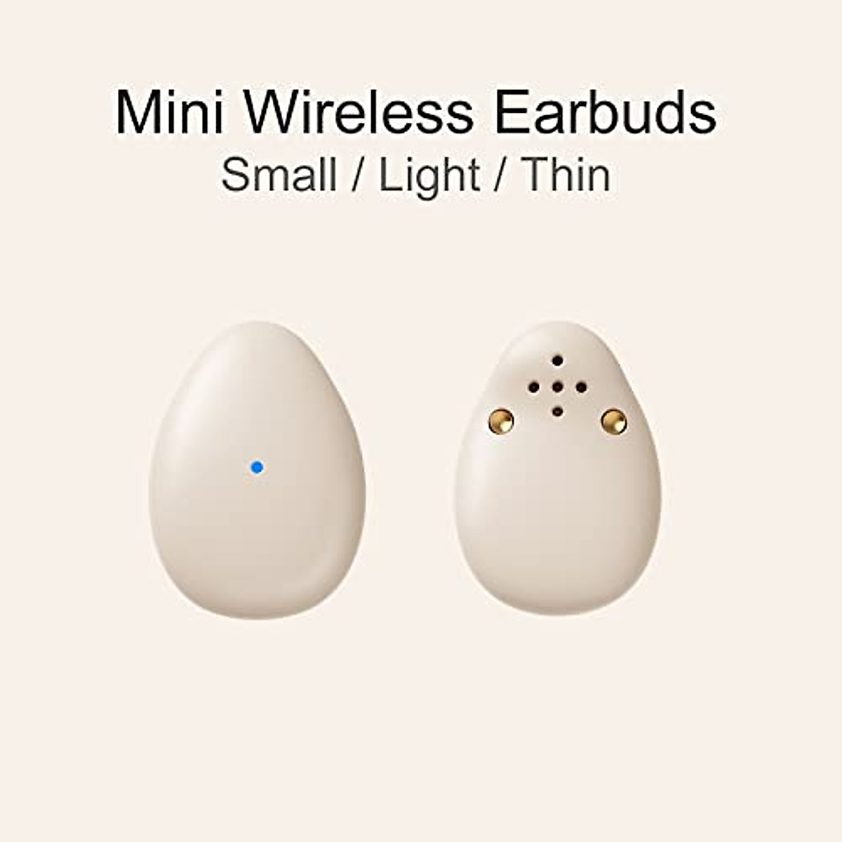 eleror Sleep Earbuds Z1, Invisible Wireless Bluetooth Earbuds for Small Ears, Small Ear Buds Headphones，Mini Earphones Light Weight for Comfort Fit (Nude)