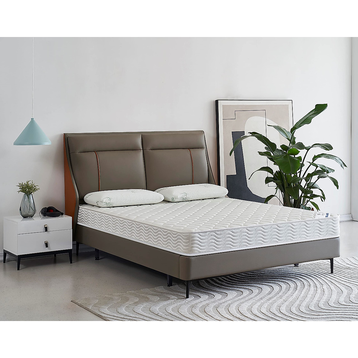 Oliver & Smith King Mattress 6 Inch Hybrid King Size Mattress with Pocketed Coil Springs with High Density & Comfort Cold Foam - Eco-Friendly, Breathable Mattress King Medium Firm