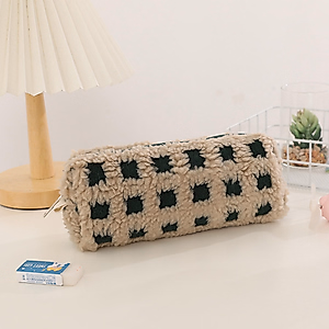 SURBEAV Pencil Case Pen Case Office College School Storage Bag Pouch Holder Box Organizer Makeup Pouch Cosmetic Bag Aesthetic Cute Pencil Case for Girls Boys Kids (Green)