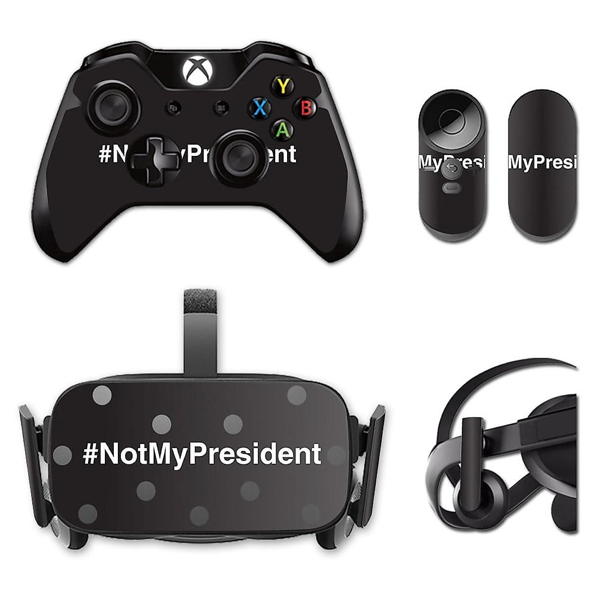 MightySkins Skin Compatible with Oculus Rift CV1 – Not My President | Protective, Durable, and Unique Vinyl Decal wrap Cover | Easy to Apply, Remove, and Change Styles | Made in The USA