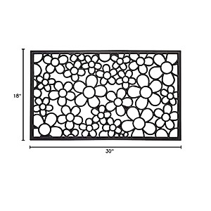 Envelor Home and Garden Floral Wrought Iron Rubber Door Mat 18" x 30" Welcome Mat