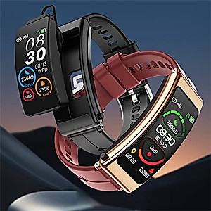 Smartwatch with Wireless Earphones, Ultrathin 1.14inch IPS Touch-Screen, IPX6 Waterproof, No Need to Download APP, Health Monitoring, Hi-fi Stereo Sound Quality, for Sport, Gaming
