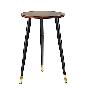Dunatou Wood Plant Stands, Tall Metal Wood Shelf Holder for Flower Pots, Mid Century Indoor Plant Stand for Corner Living Room Balcony Garden Patio, Modern Home Decor Small Round Side End Table