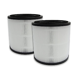 PUREBURG Replacement Filter Compatible with Bissell MYair + & MYair HUB 2905A 3179A Air Purifiers # 3389,2-Pack H13 HEPA Activated Carbon 4-Stage Filtration Air Clean Dust VOCs Odor