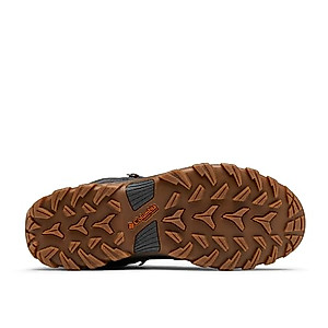 Columbia Men's Newton Ridge Plus II Suede Waterproof Hiking Shoe, Dark Grey/Gold Amber, 10