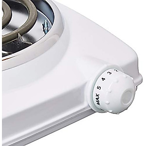 Brentwood TS-322 1000w Single Electric Burner, White