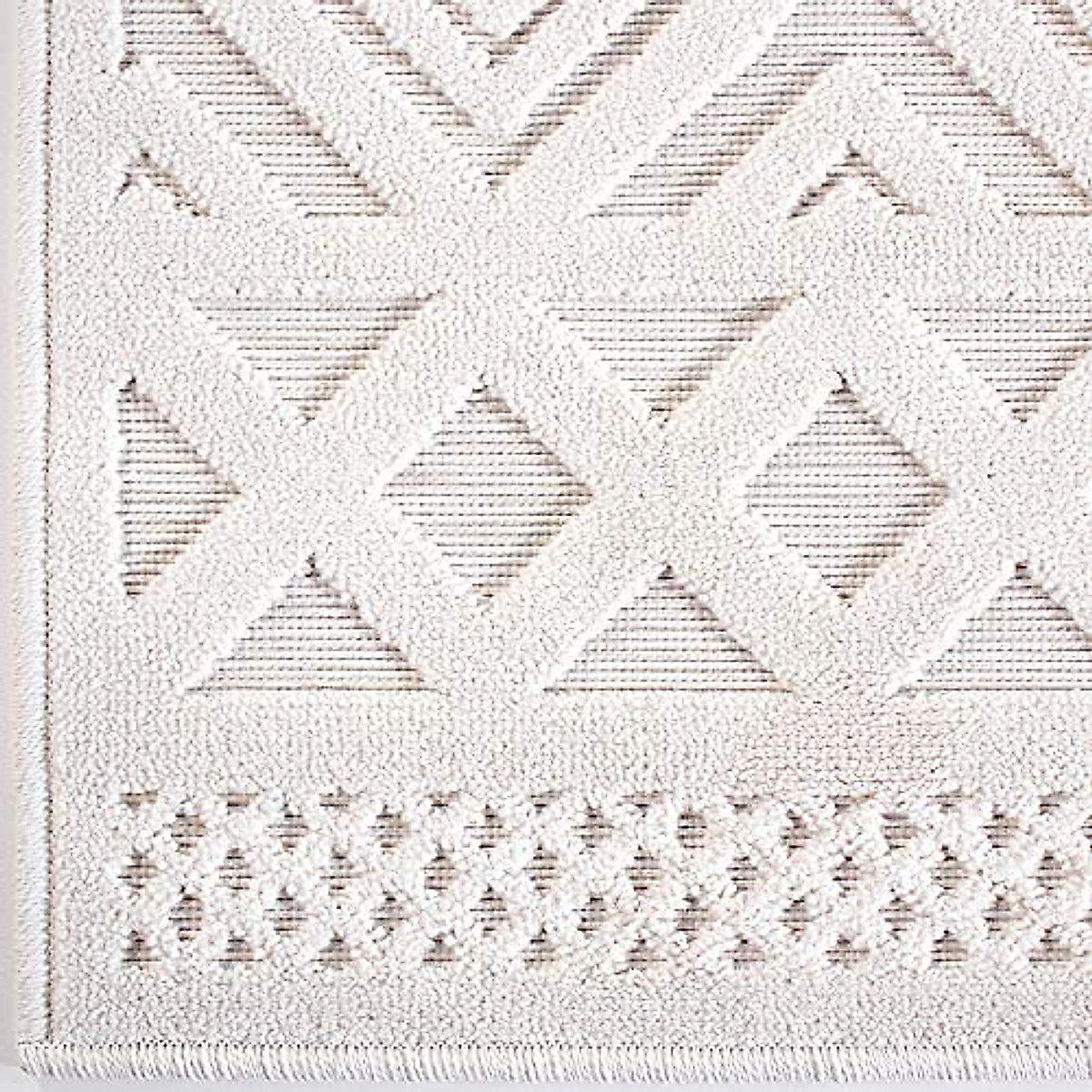 Orian Rugs Coastal Diamond Area Rug, 5 ft 2 in x 7 ft 6 in, Ivory