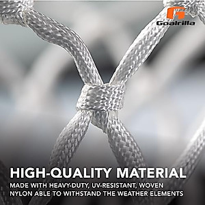 Goalrilla Ultra Heavy Duty All-Weather Nylon Net, White (B2602W)